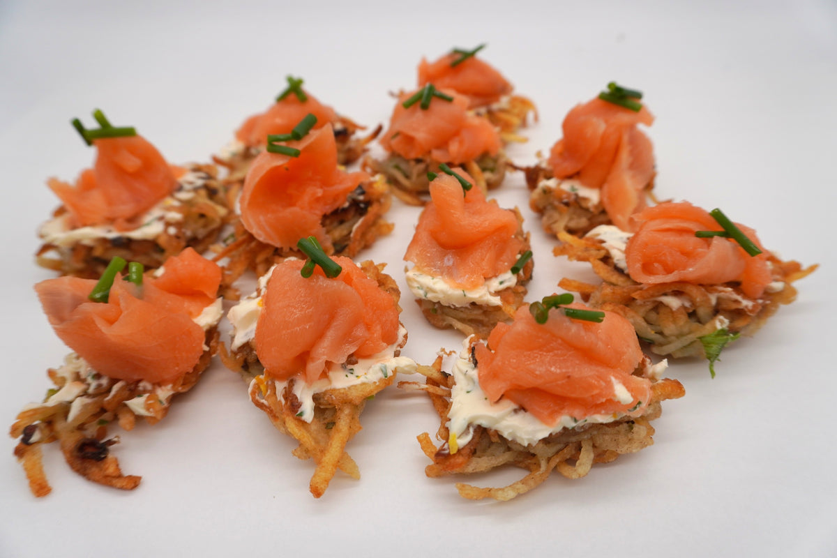 Smoked Salmon Rosti with Lemon and Chive Crème Fraîche – Budget Gourmet ...