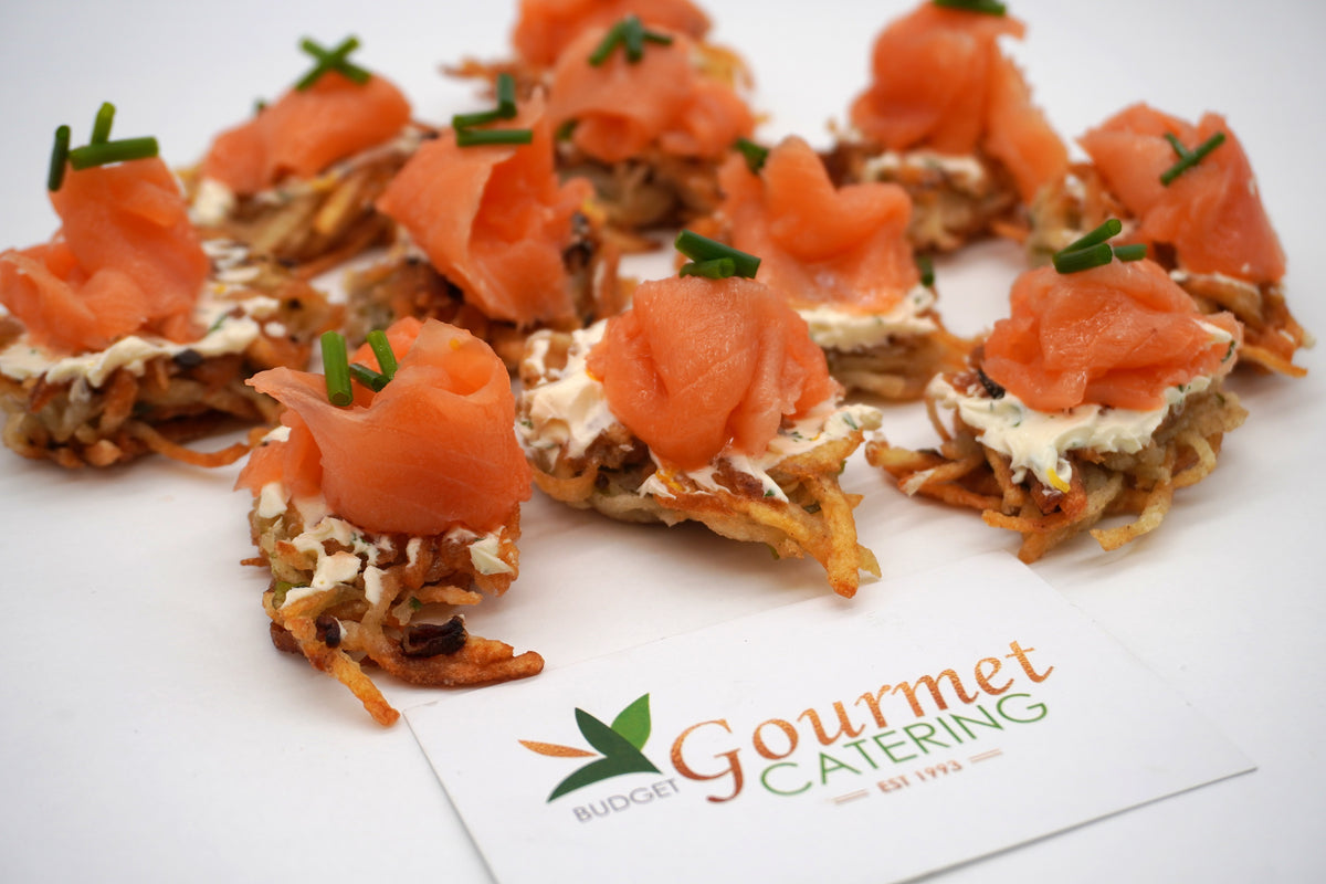 Smoked Salmon Rosti with Lemon and Chive Crème Fraîche – Budget Gourmet ...